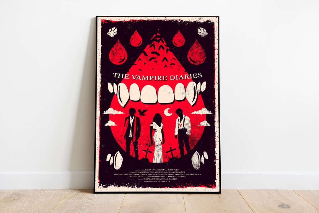 Vampire Diaries Poster - Vampire Diaries - Minimalist Movie Poster ...