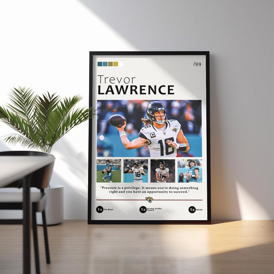 Trevor Lawrence Poster / Lawrence Print Decor / Football Art / Sports ...