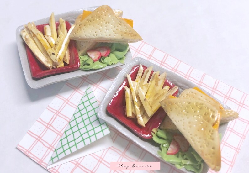 Miniature Grilled Cheese Sandwich, Sandwich Tray, Miniature Plate ...