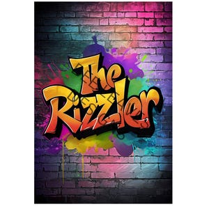 The Rizzler Urban Graffiti Poster. Street Style Wall Art. Teen, Youth ...