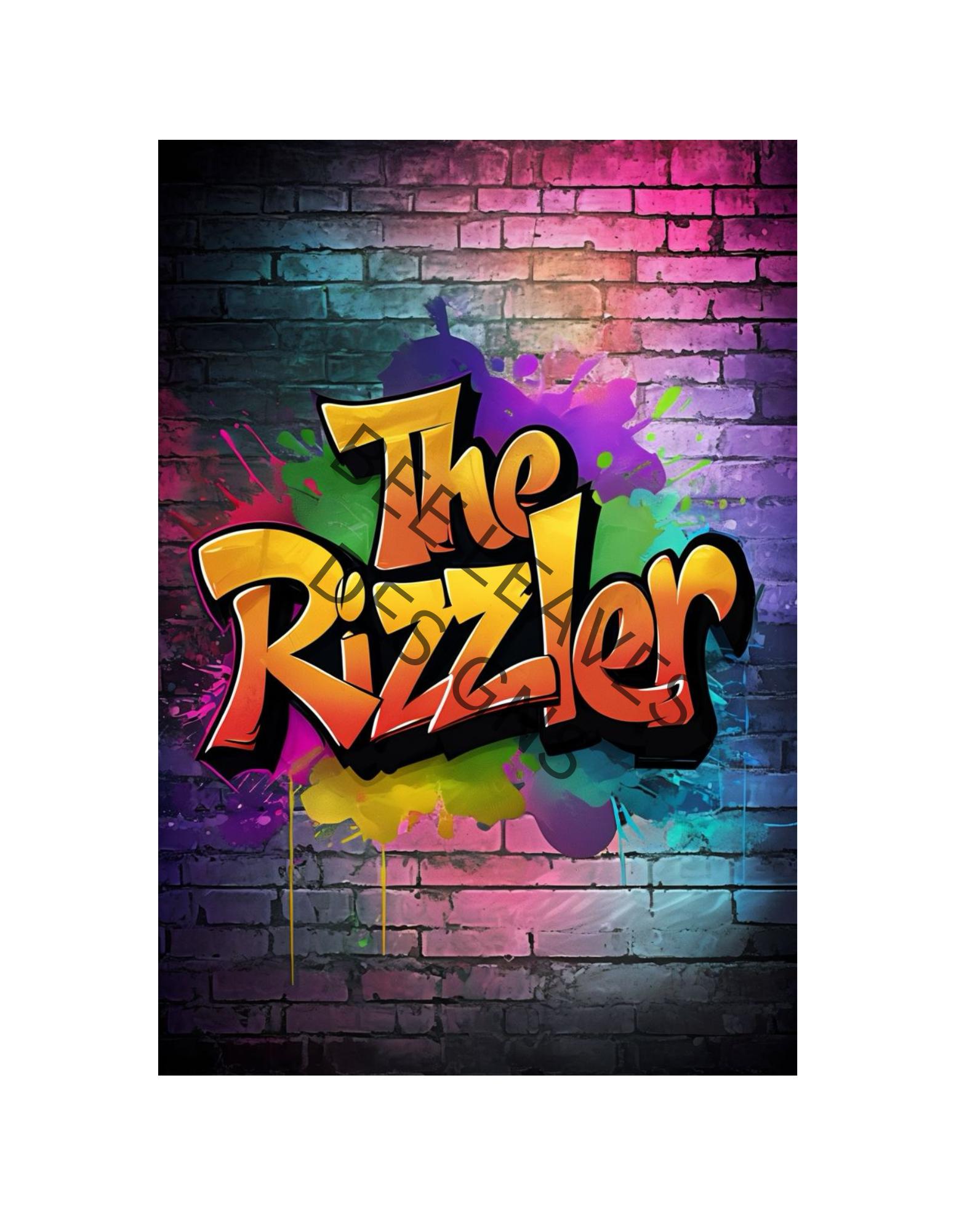 The Rizzler Urban Graffiti Poster. Street Style Wall Art. Teen, Youth ...