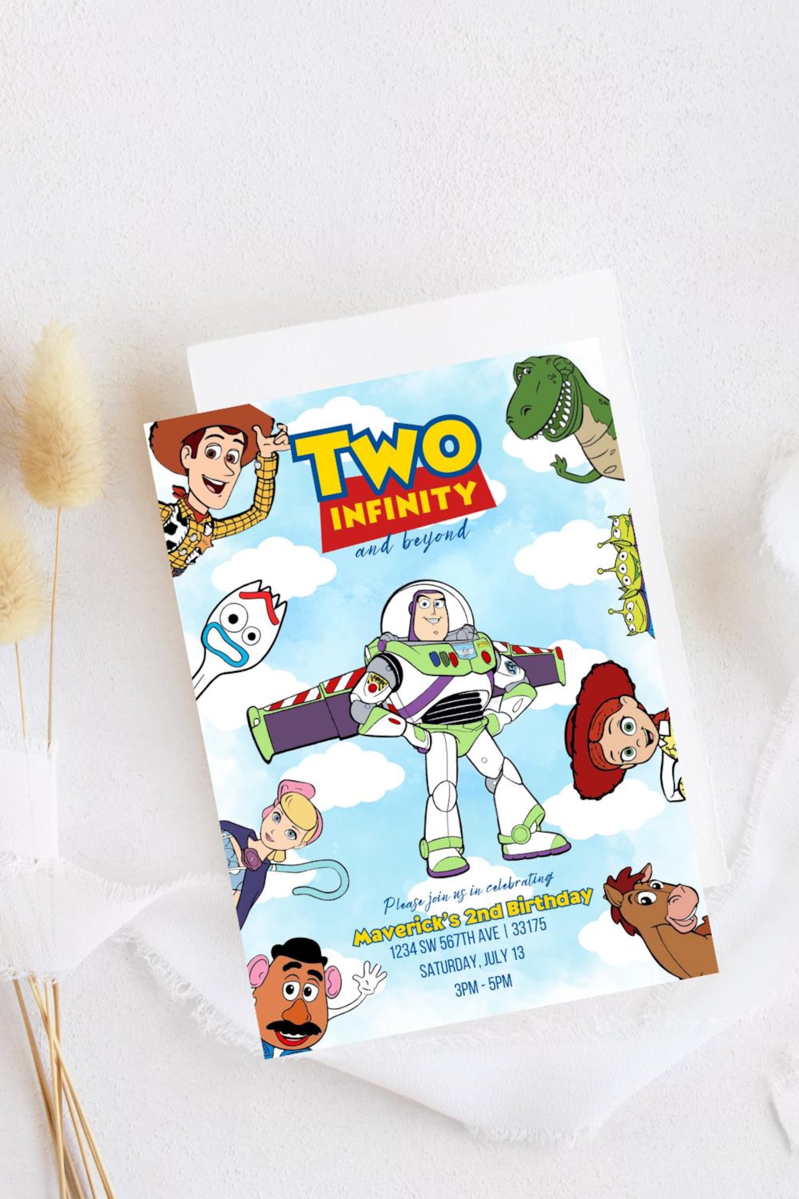 Invitación de cumpleaños de Toy Story, invitación editable de Toy Story ...