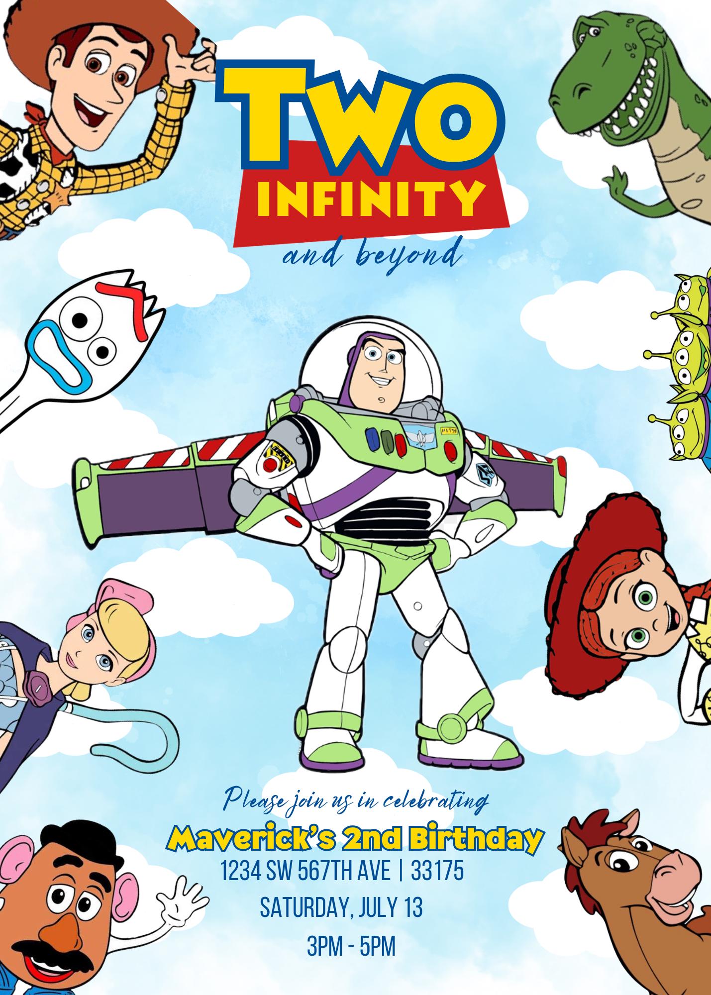 Invitación de cumpleaños de Toy Story, invitación editable de Toy Story ...