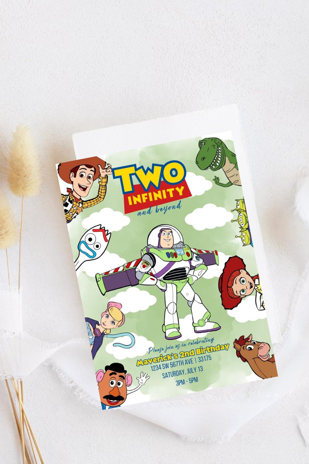 Toy Story Birthday Invitation, Editable Toy Story Invitation ...