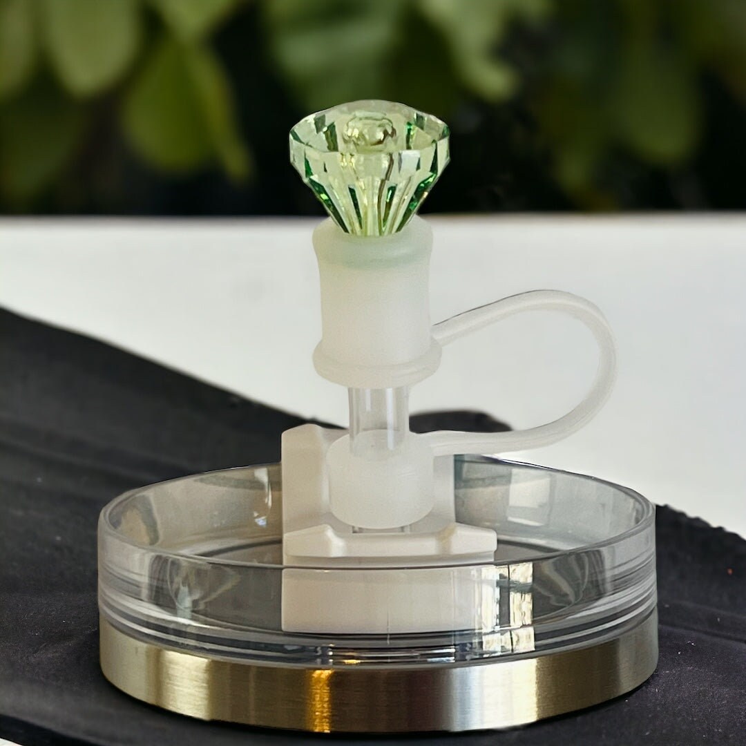 Moonshine Green Diamond Straw Topper interchangeable - Etsy