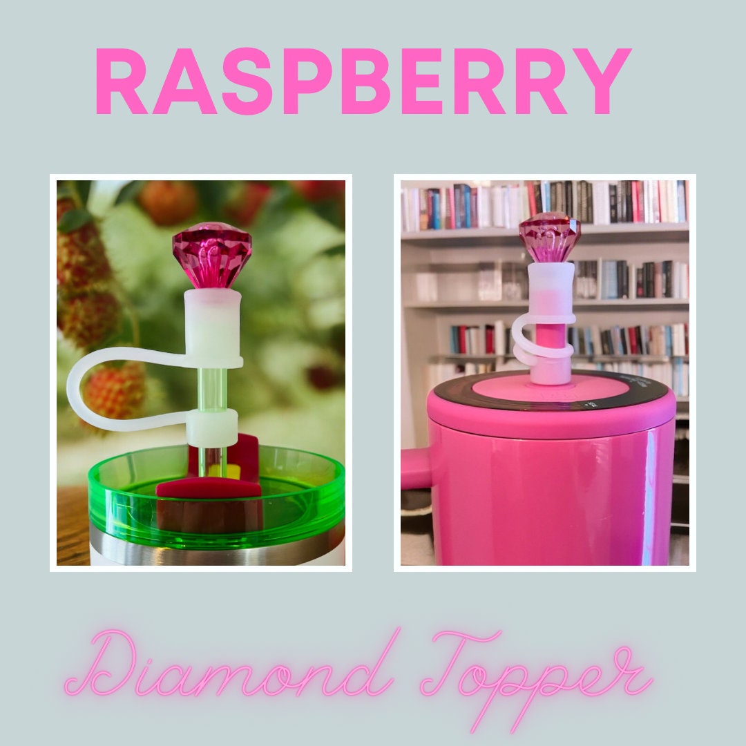Raspberry Diamond Straw Topper - Etsy