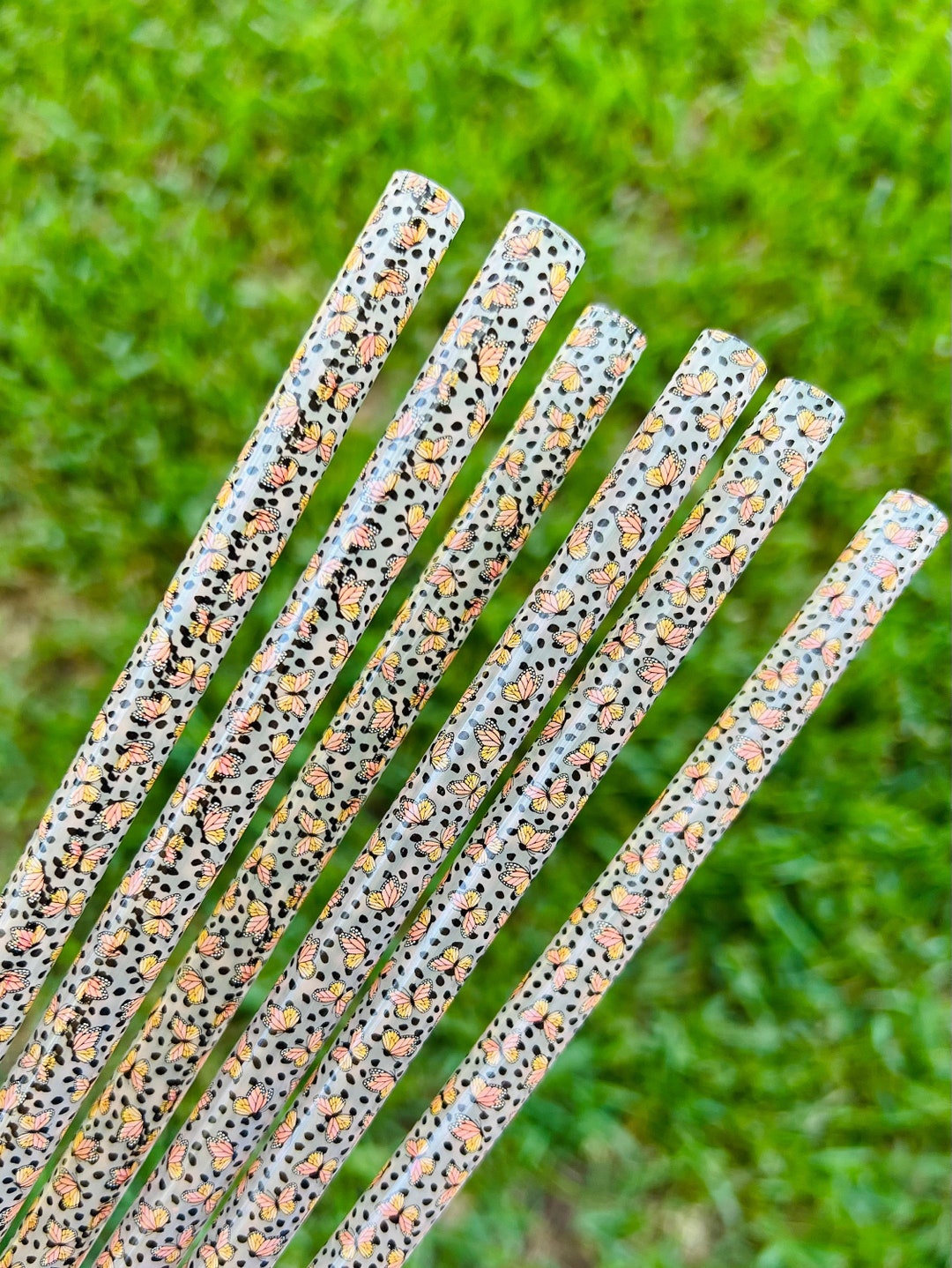 Butterfly Straw large Straw - Etsy