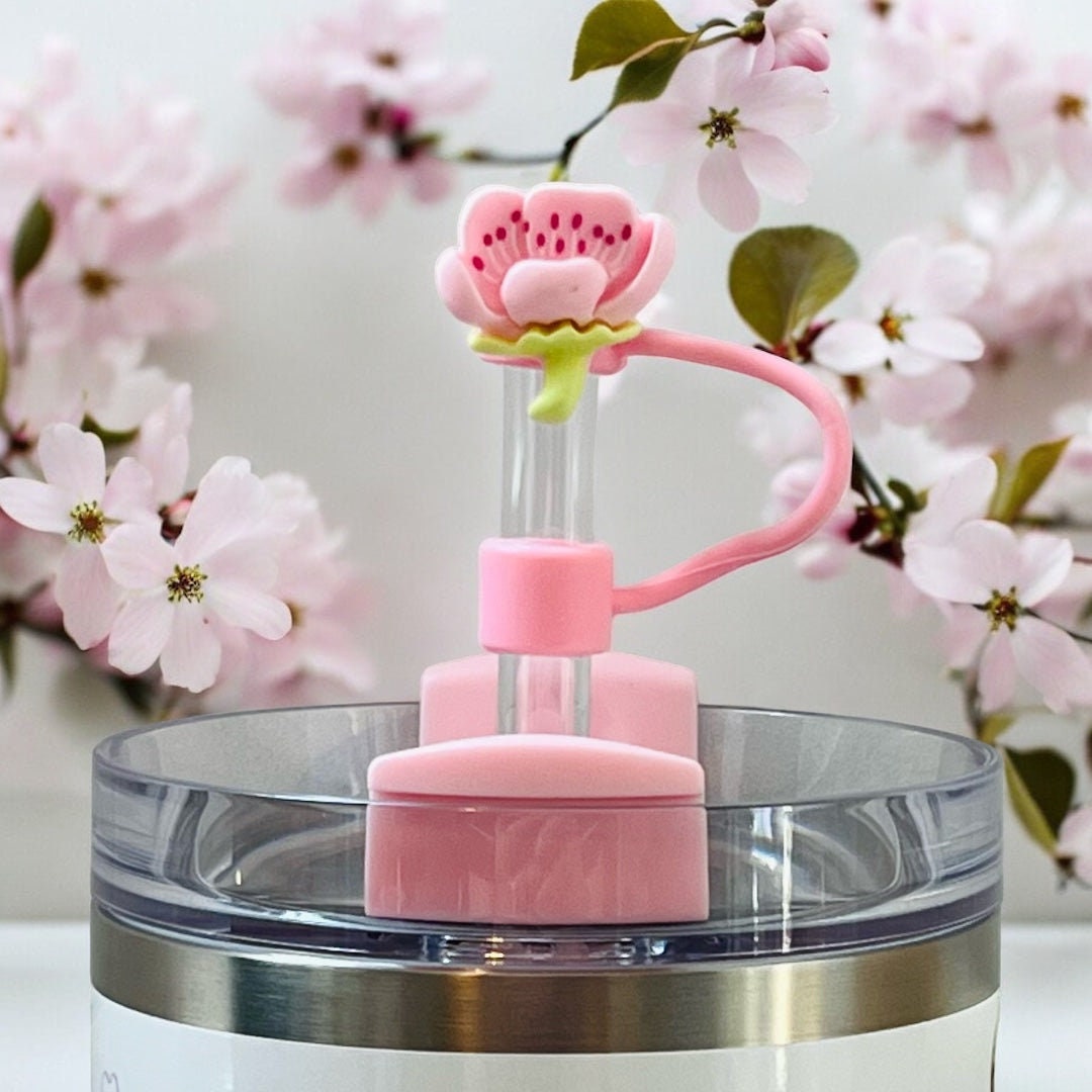 Pale Pink Cherry Blossom Straw Topper - Etsy