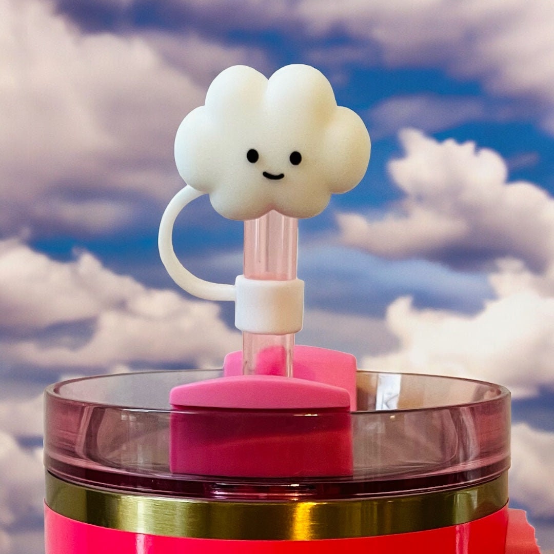 Fluffy Cloud Straw Topper - Etsy