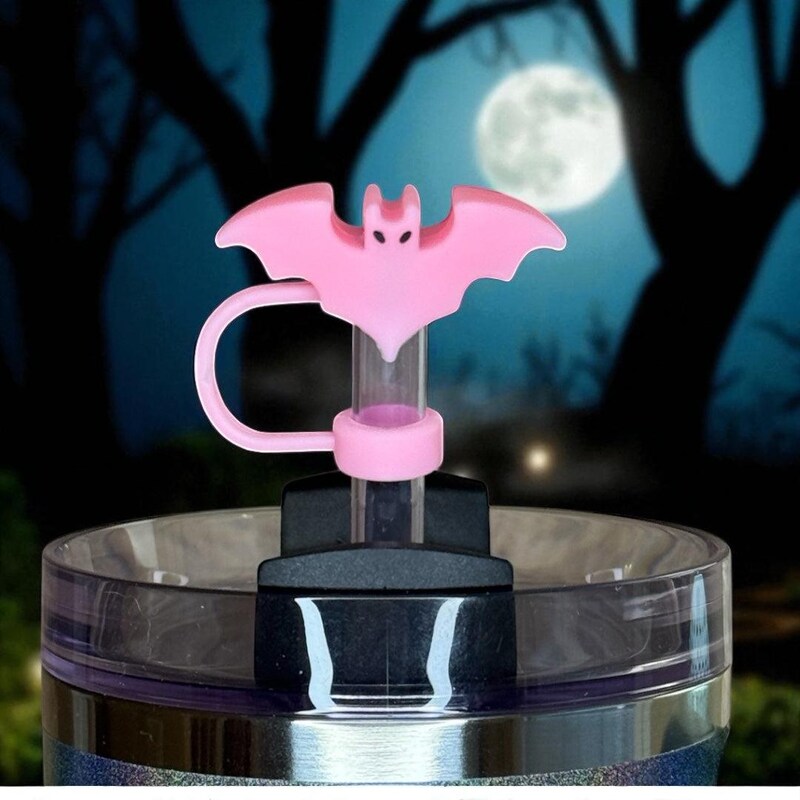 Stanley Pink Bat Straw - Etsy