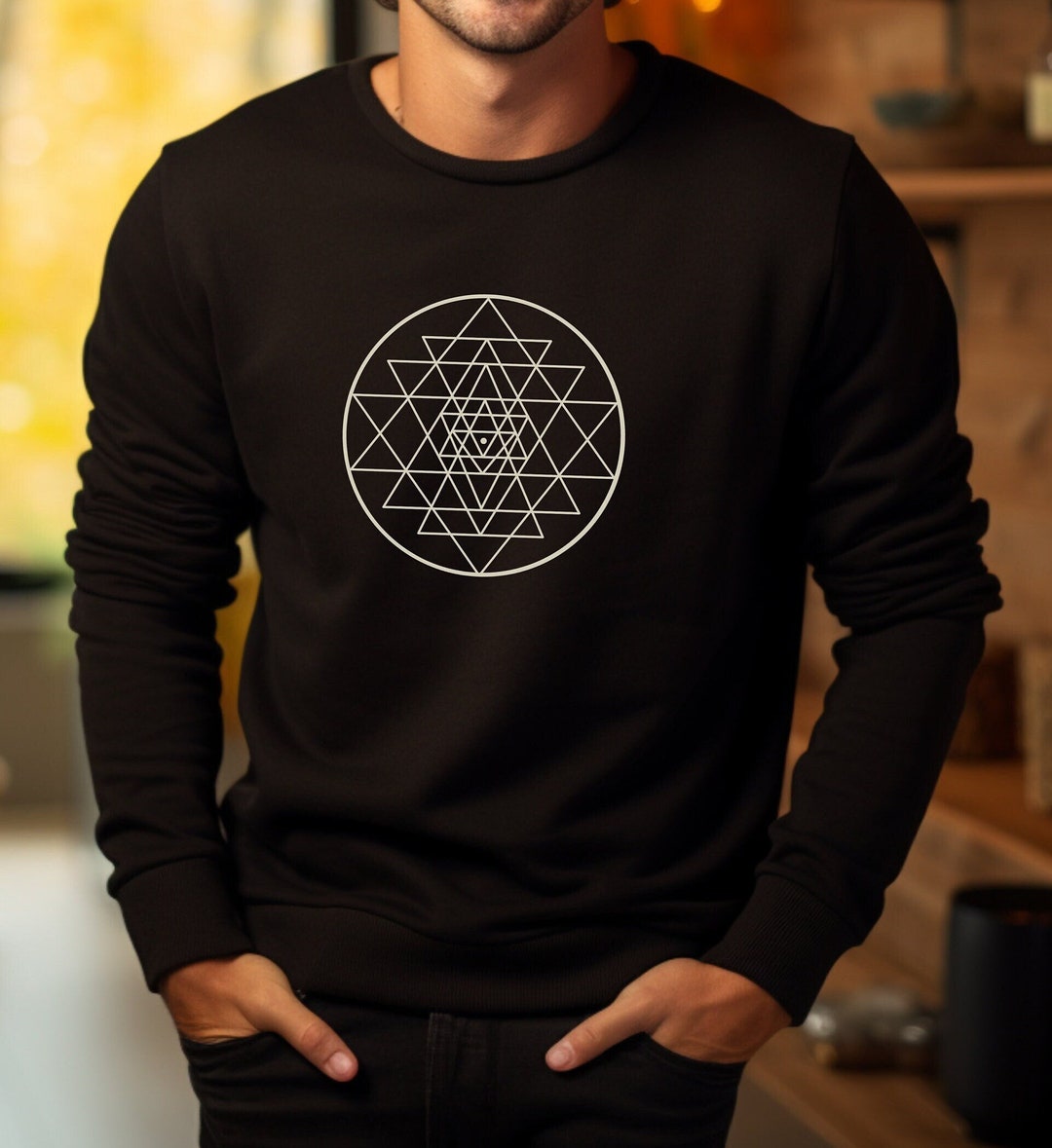 Sri Yantra Sweatshirt , Shri Yantra, Shri Chakra, Symbolic, Mystical ...