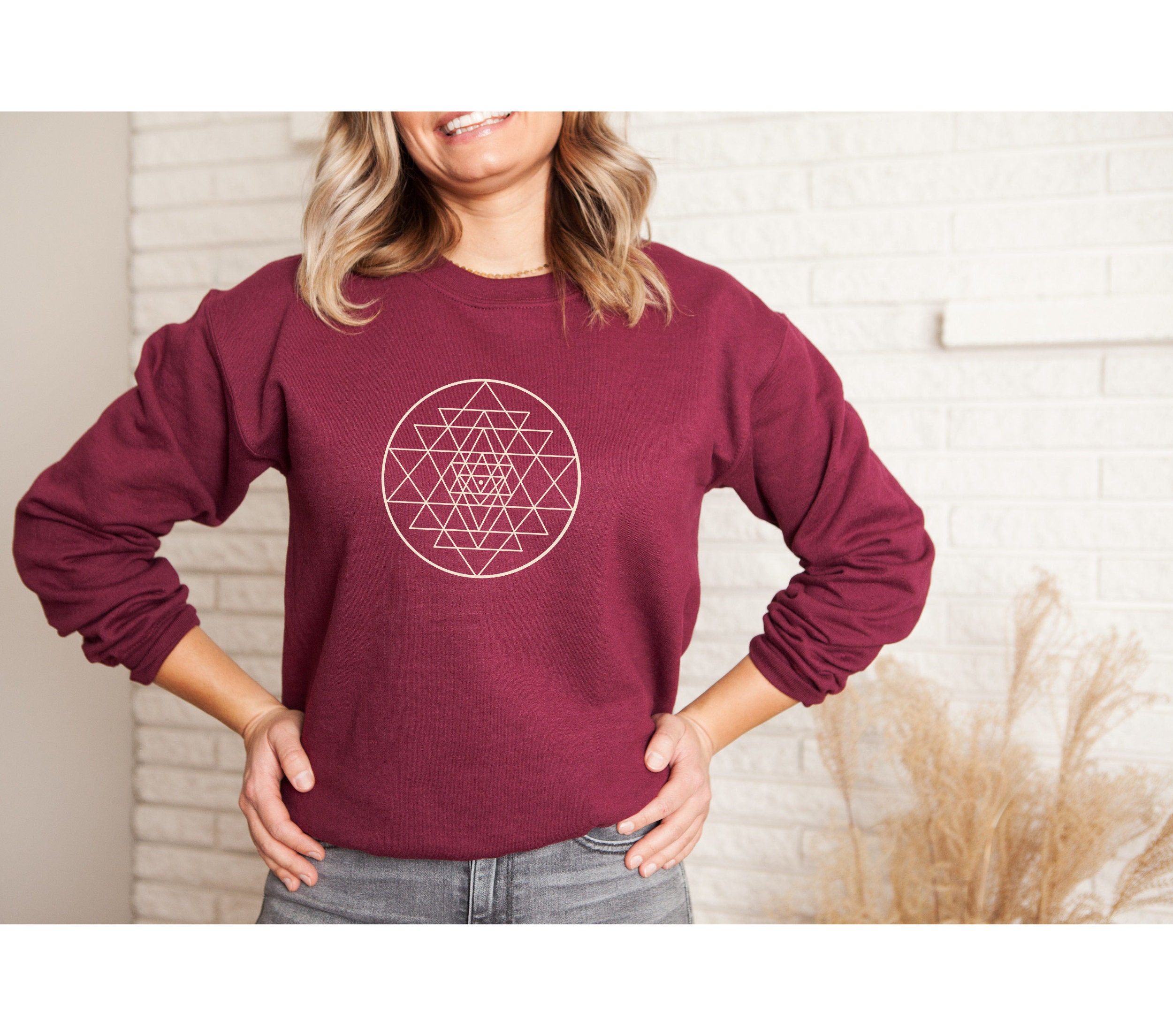 Sri Yantra Sweatshirt , Shri Yantra, Shri Chakra, Symbolic, Mystical ...