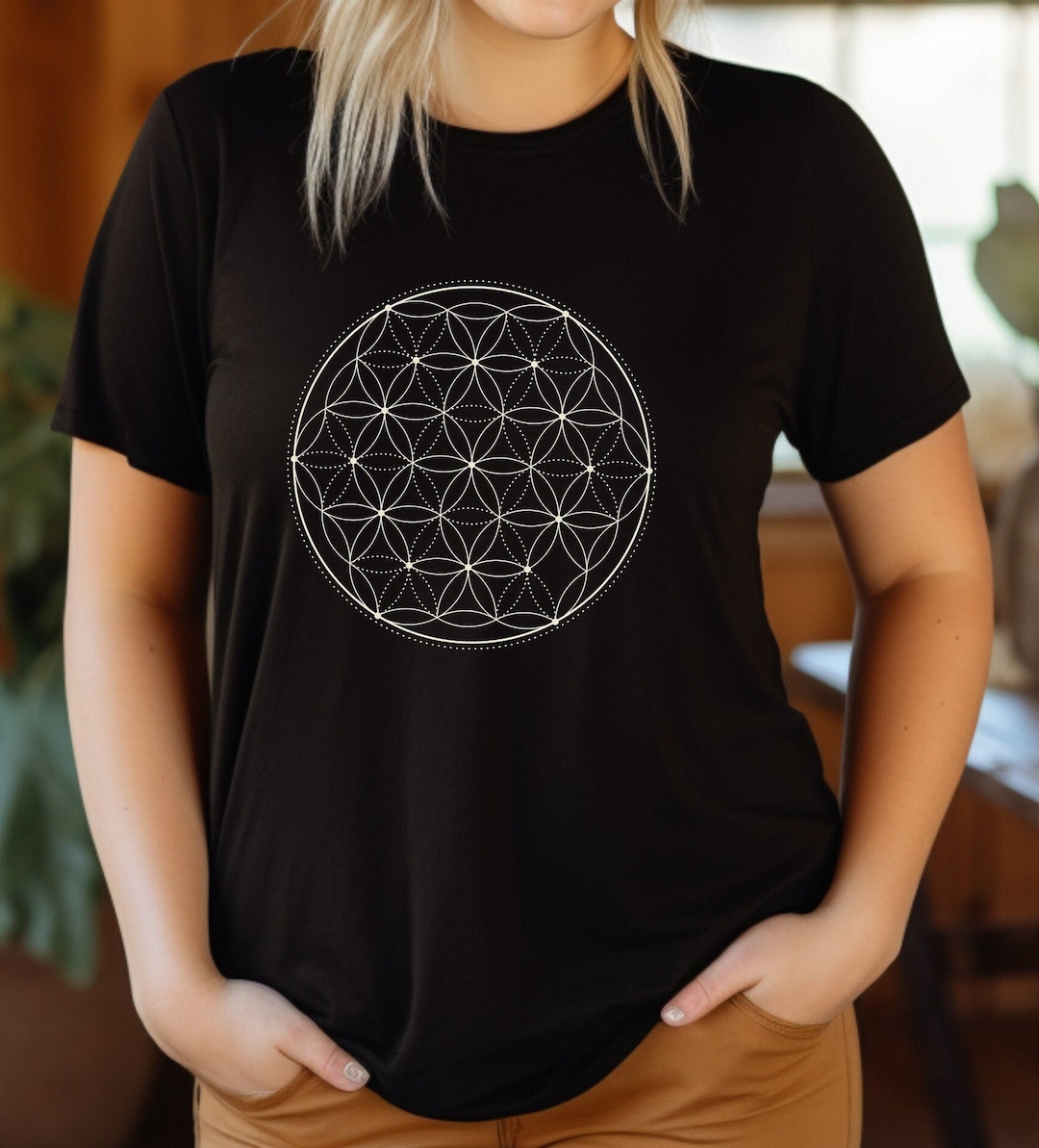 Flower of Life Tee, Sacred Geometry, Esoteric Shirt, Symbolic Shirt ...
