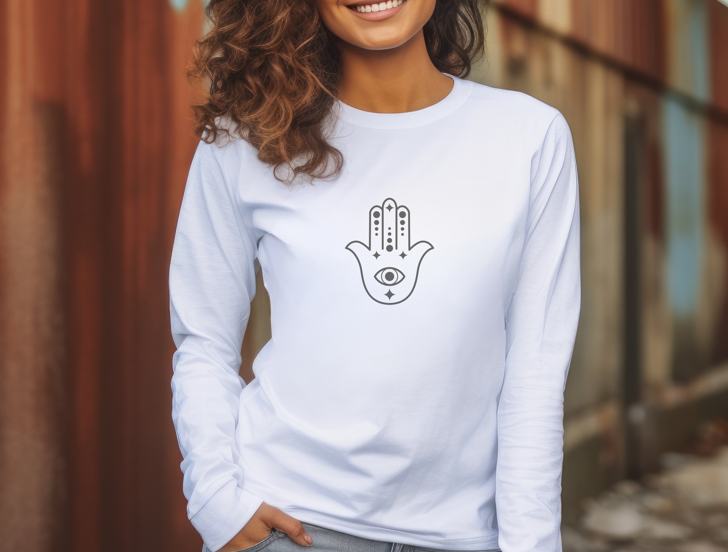 Hamsa Hand Shirt, Good Luck Shirt, Hand of Miriam, Hand of Fatima ...