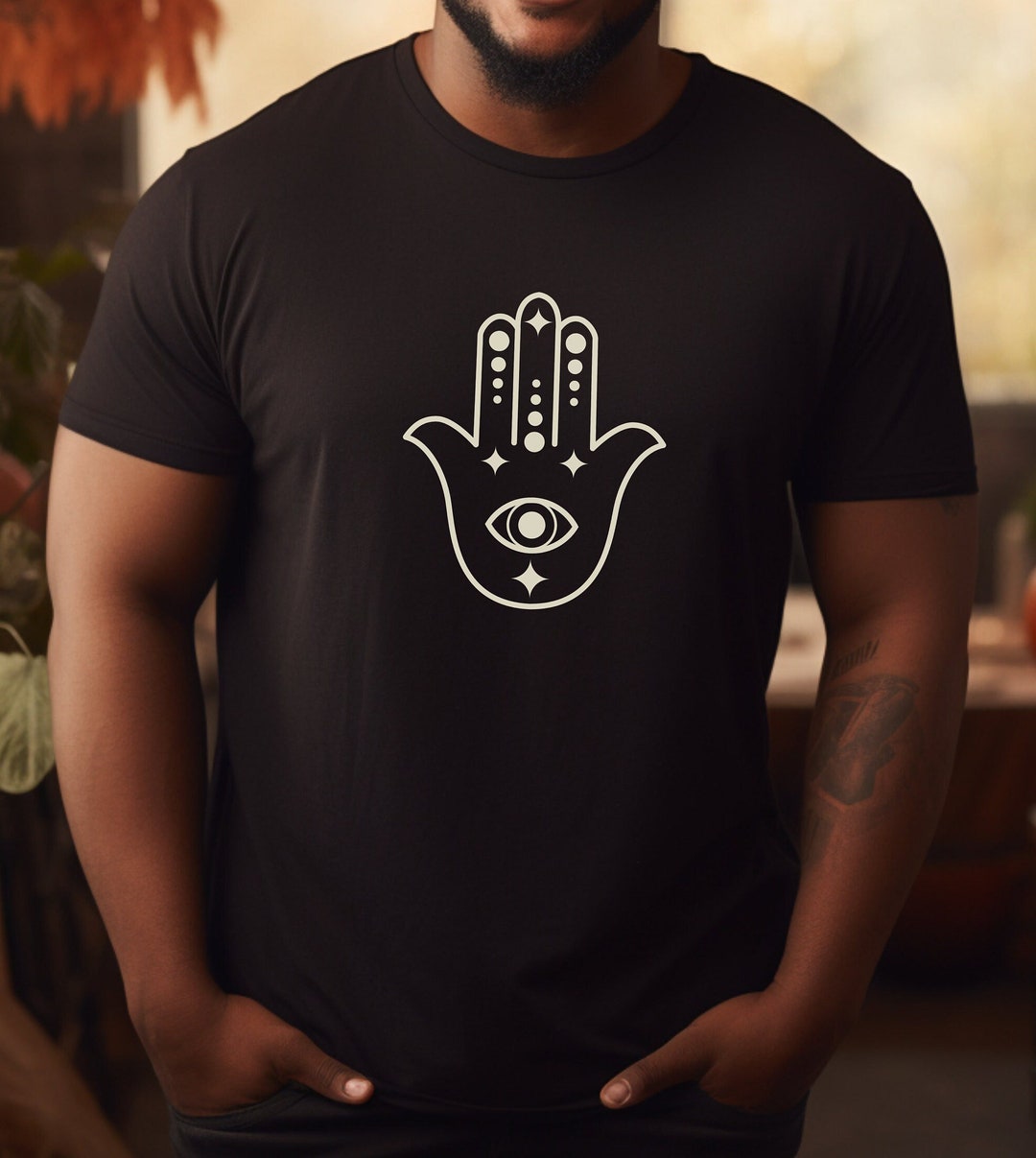 Hamsa Hand T Shirt, Good Luck Shirt, Hand of Miriam, Hand of Fatima ...