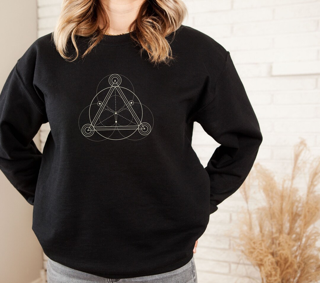 Sacred Geometry Sweatshirt, Geometric Pattern, Mystical Shirt, Esoteric ...