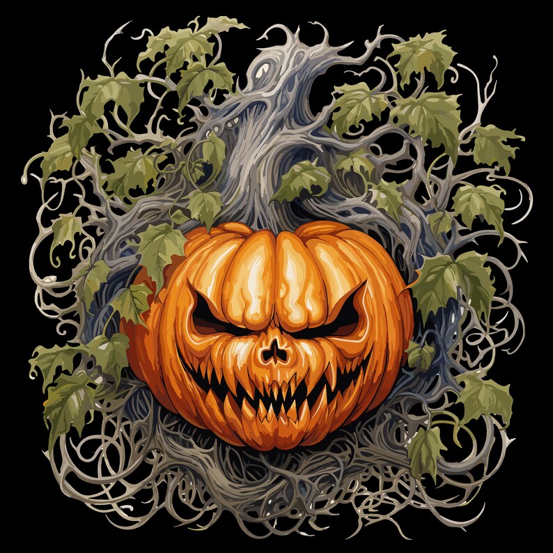10 Sinister Halloween Jack-o'lanterns Clip Art, Halloween Graphics ...