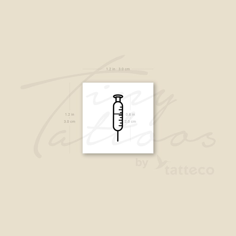 Syringe Temporary Tattoo set of 3 - Etsy
