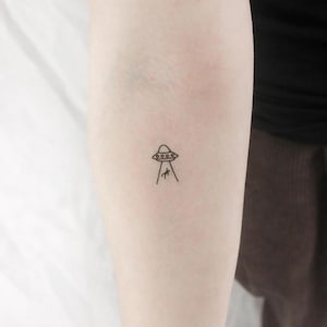 Small Alien Abduction Temporary Tattoo (set of 3) - Etsy