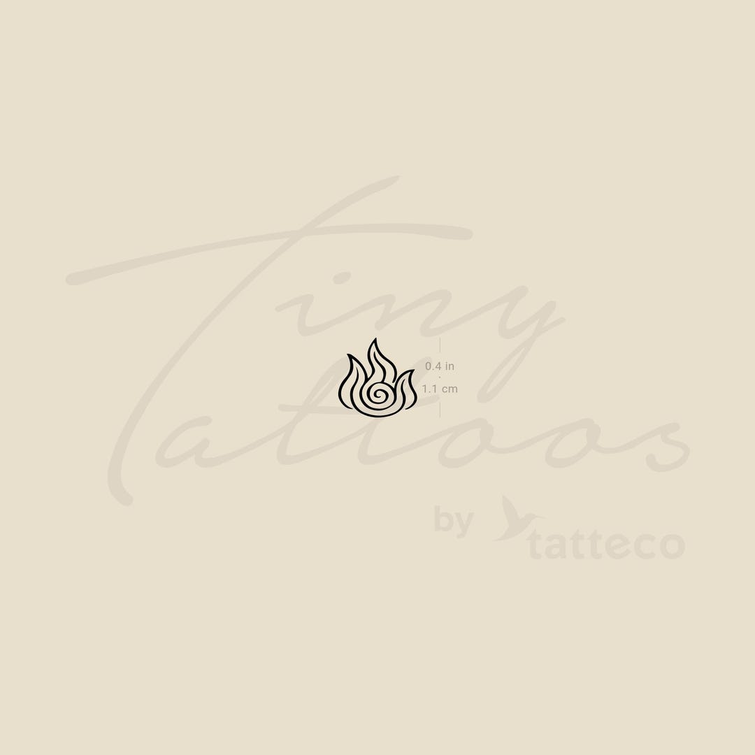 Avatar Fire Symbol Temporary Tattoo (set of 3) - Etsy