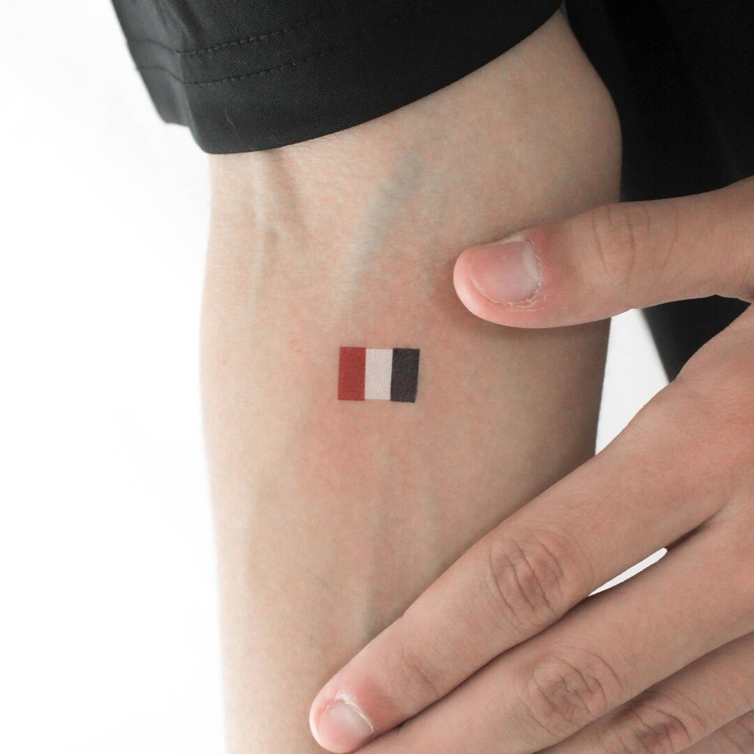 Small French Flag Temporary Tattoo (set of 3) - Etsy
