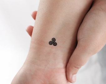 Celtic Awen Symbol Temporary Tattoo set of 3 - Etsy