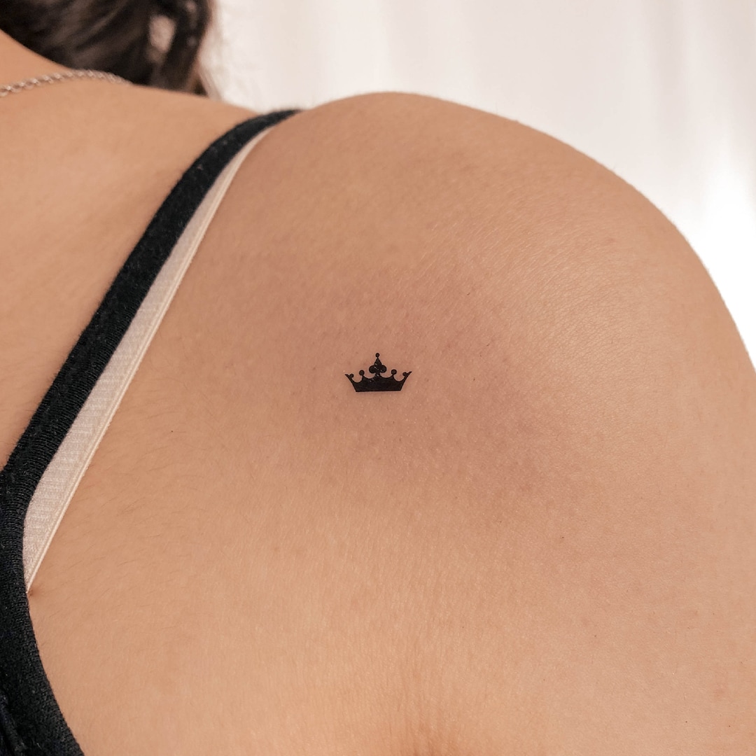Tiny Crown Temporary Tattoo (set of 3) - Etsy