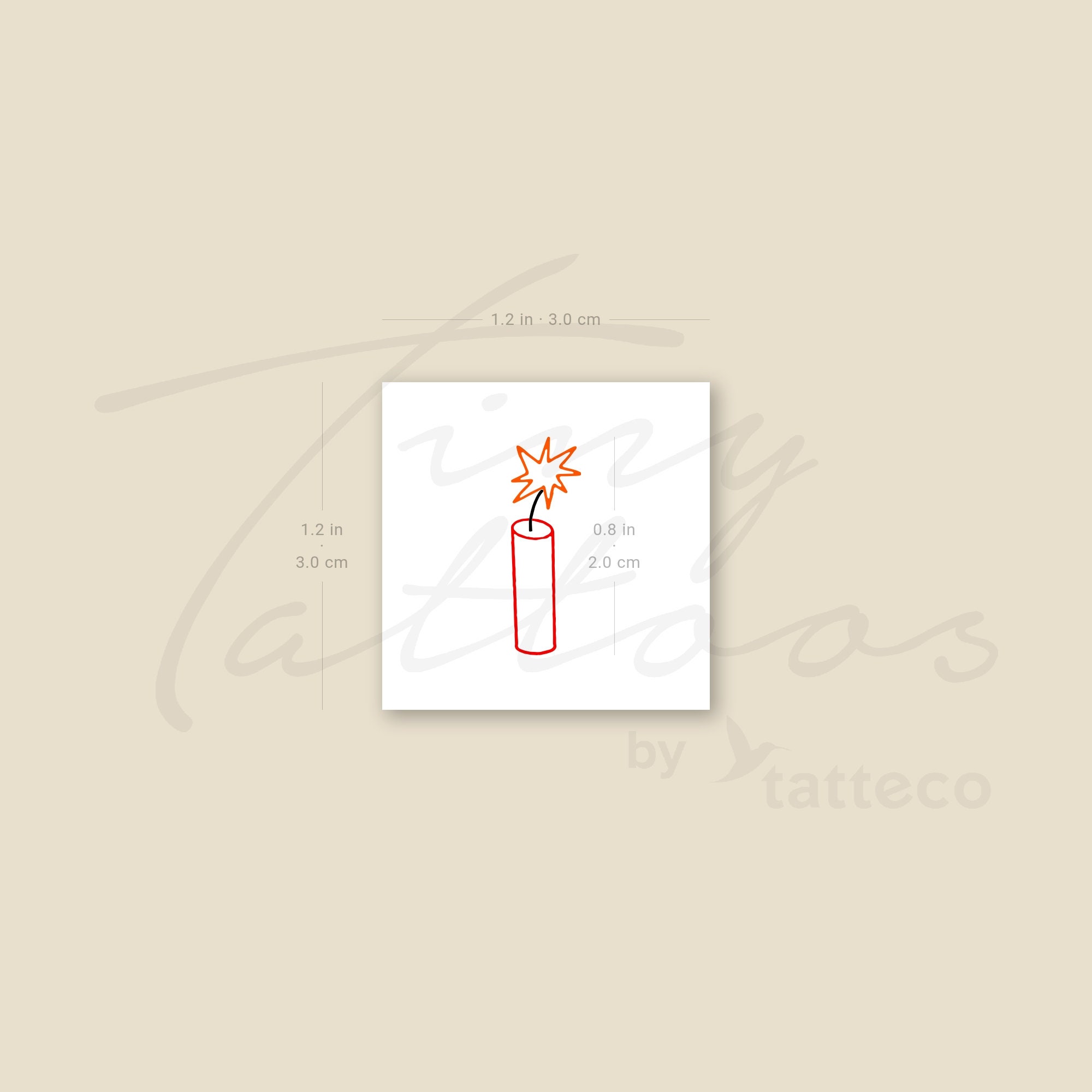 Dynamite Temporary Tattoo (set of 3) - Etsy