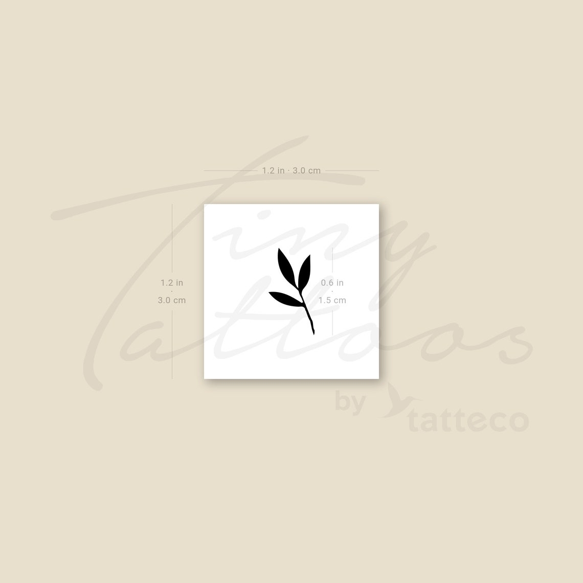 Tiny Sprout Temporary Tattoo (set of 3) - Etsy
