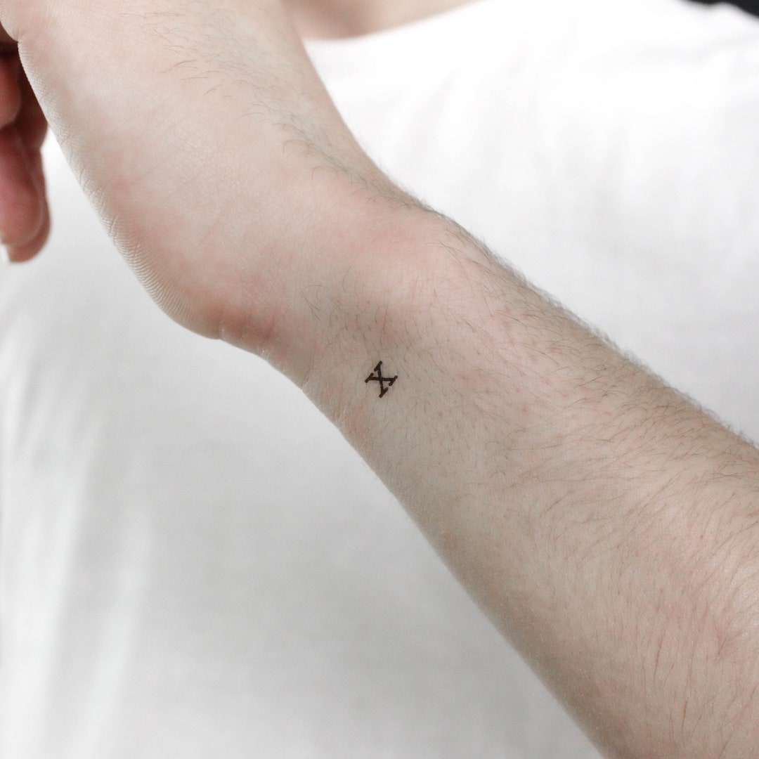 X Typewriter Lowercase Temporary Tattoo (set of 3) - Etsy