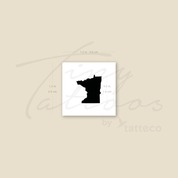 Minnesota outline tattoo | Orangetattooshop.com