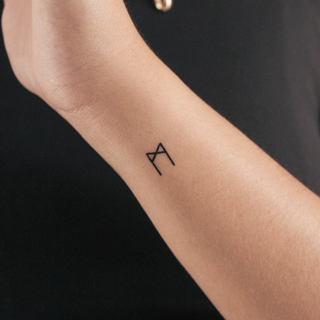 Mannaz Temporary Tattoo set of 3 - Etsy