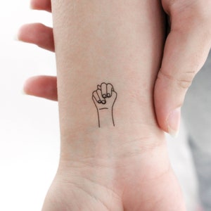 Sign Language N Temporary Tattoo (set of 3) - Etsy