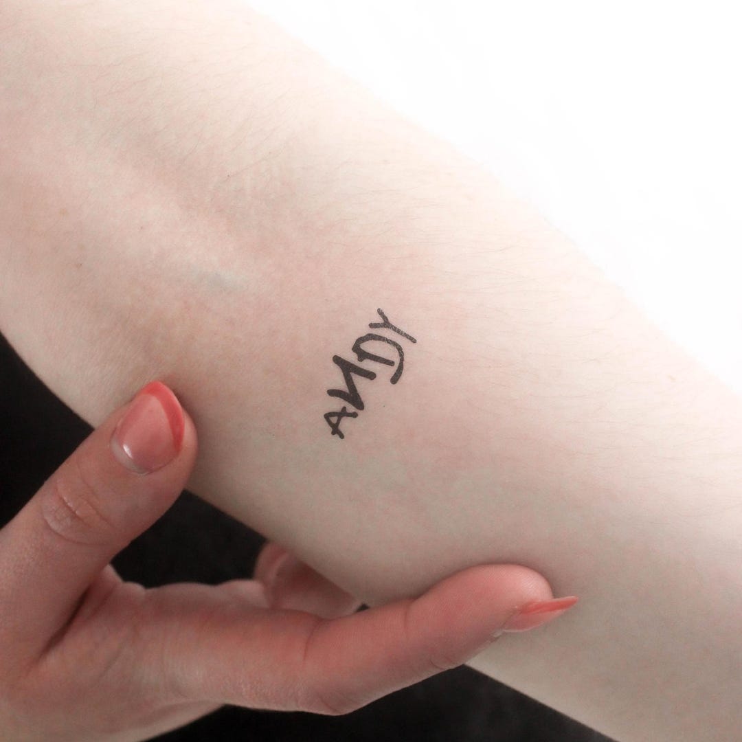 Andy Temporary Tattoo (set of 3) - Etsy