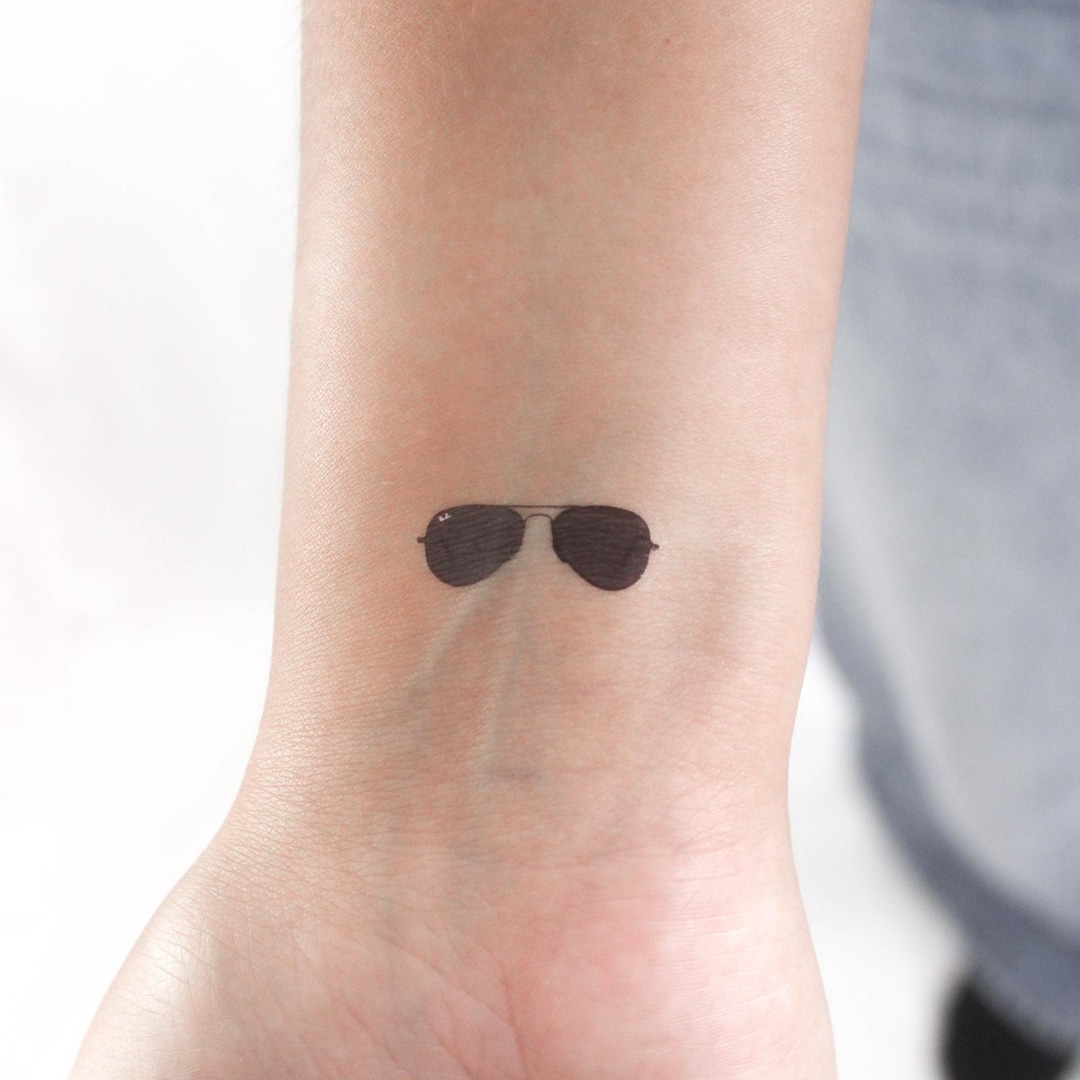 Aviator Sunglasses Temporary Tattoo (set of 3) - Etsy