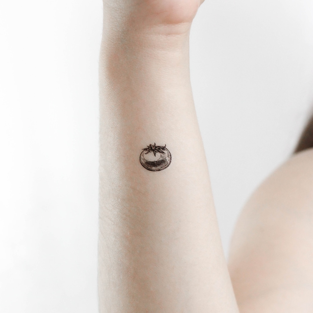 Tomato Temporary Tattoo set of 3 - Etsy
