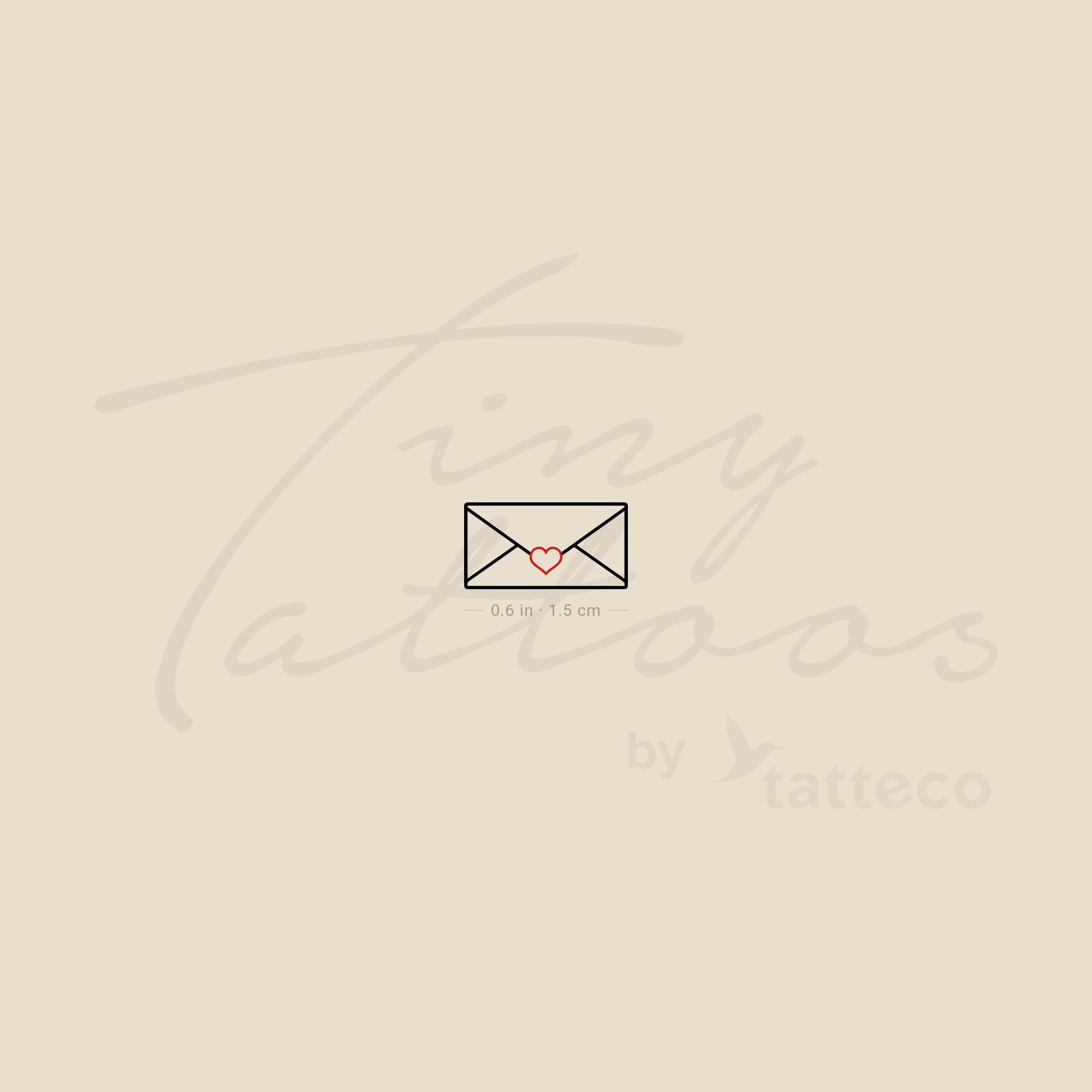 Love Letter Temporary Tattoo set of 3 - Etsy