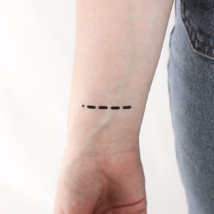 Morse Code 1 Temporary Tattoo (set of 3) - Etsy