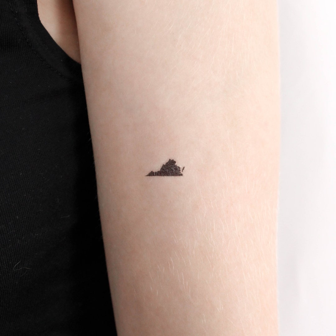Virginia Map Temporary Tattoo (set of 3) - Etsy