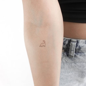 Small Diplodocus Temporary Tattoo set of 3 - Etsy