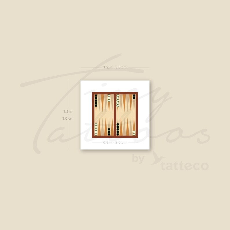 Backgammon Temporary Tattoo (set of 3) - Etsy