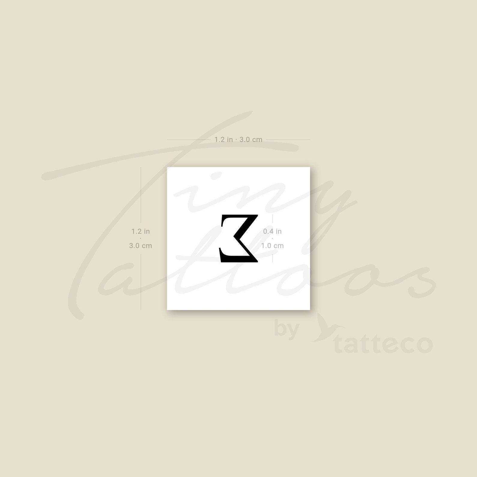 Uppercase Sigma Temporary Tattoo set of 3 - Etsy