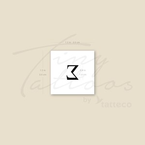 Uppercase Sigma Temporary Tattoo (set of 3) - Etsy