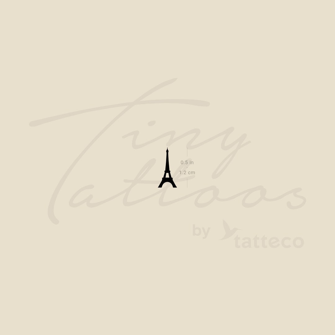 Tiny Eiffel Towe Temporary Tattoo set of 3 - Etsy