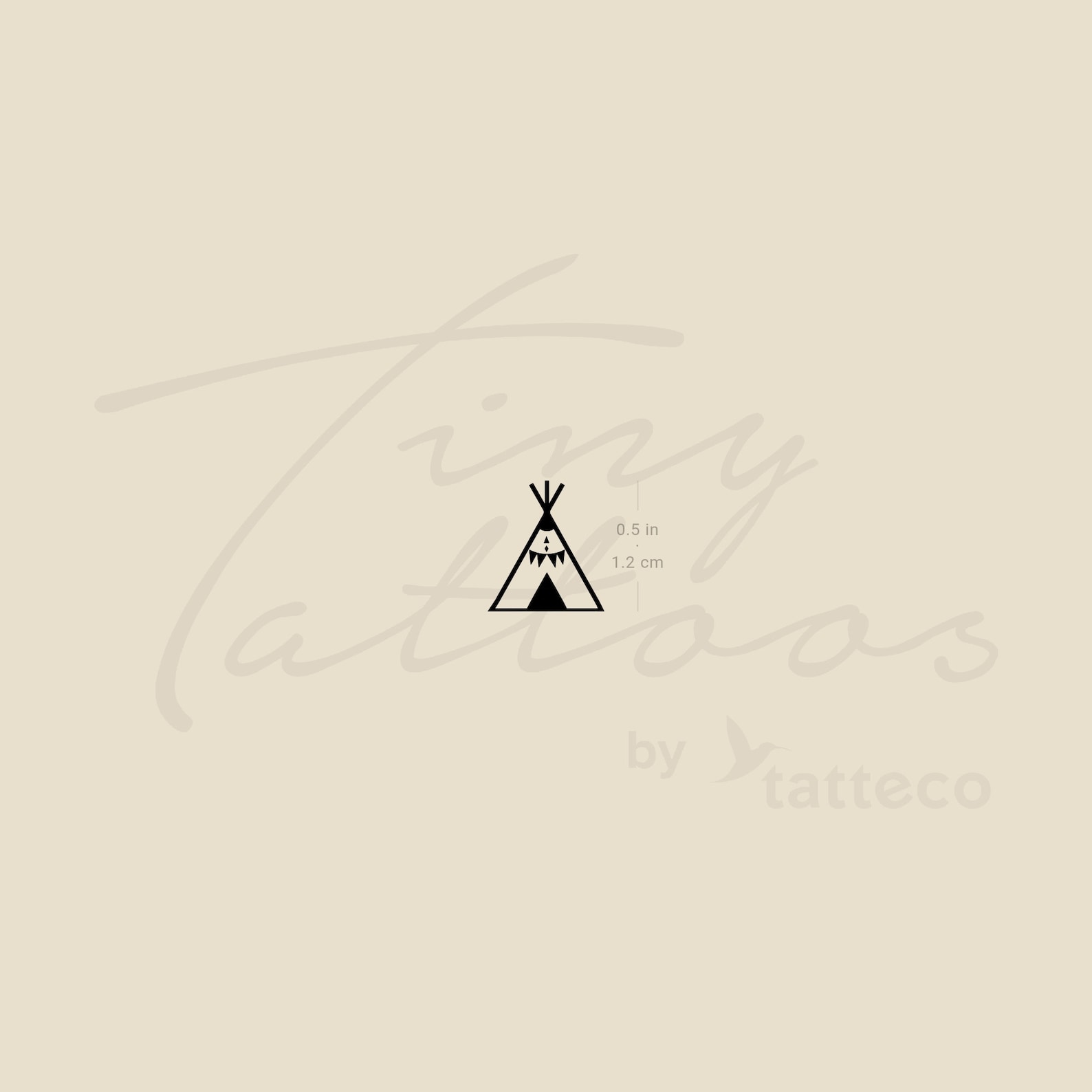 Tiny Tipi Temporary Tattoo set of 3 - Etsy