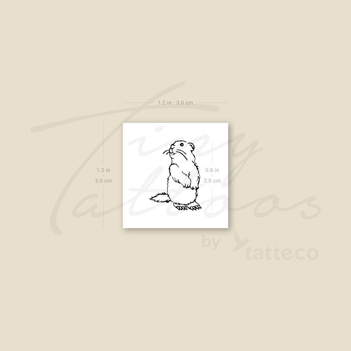 Marmot Temporary Tattoo (set of 3) - Etsy