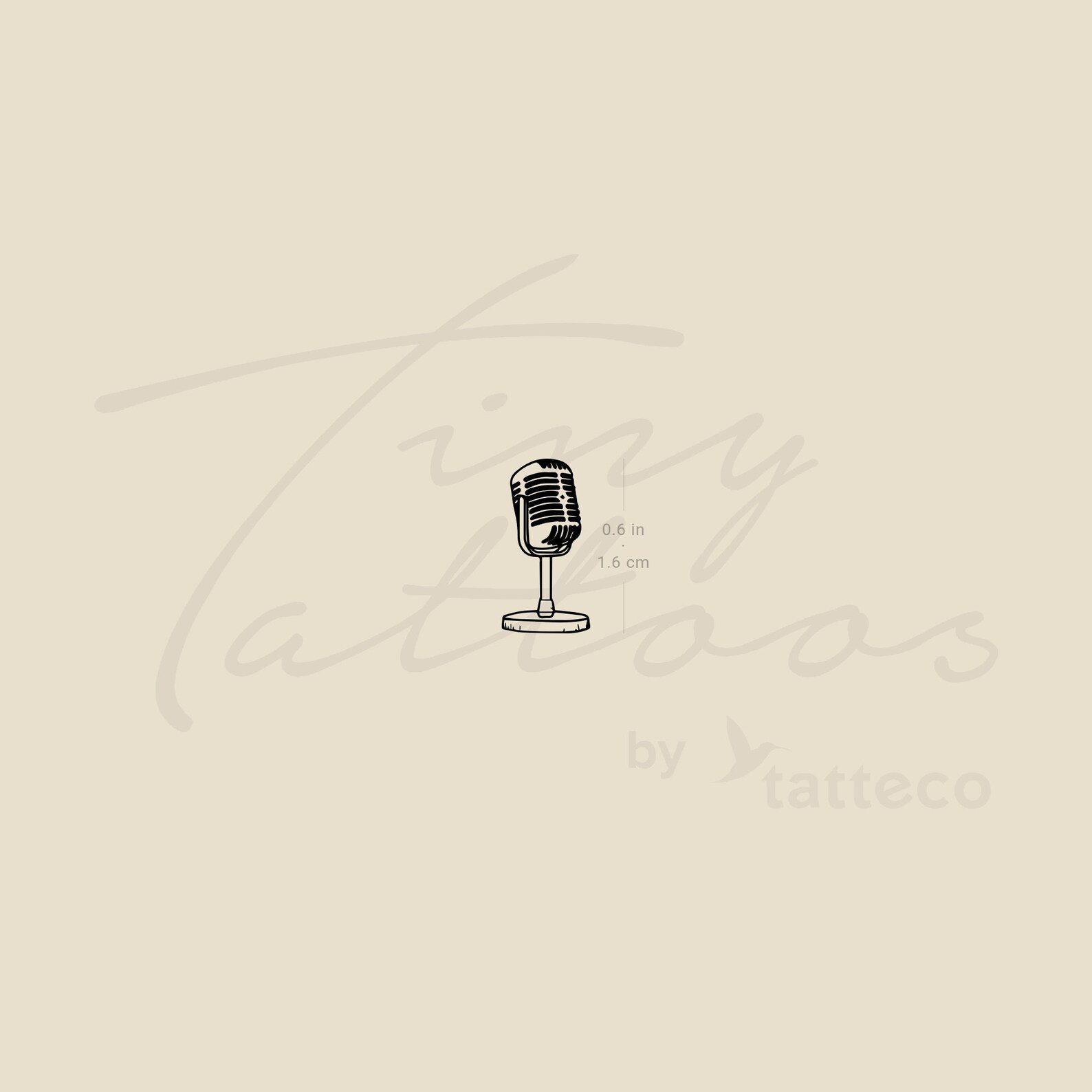 Microphone Temporary Tattoo set of 3 - Etsy