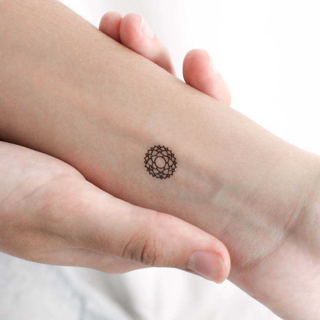 Small Sahasrara Chakra Temporary Tattoo (set of 3) - Etsy