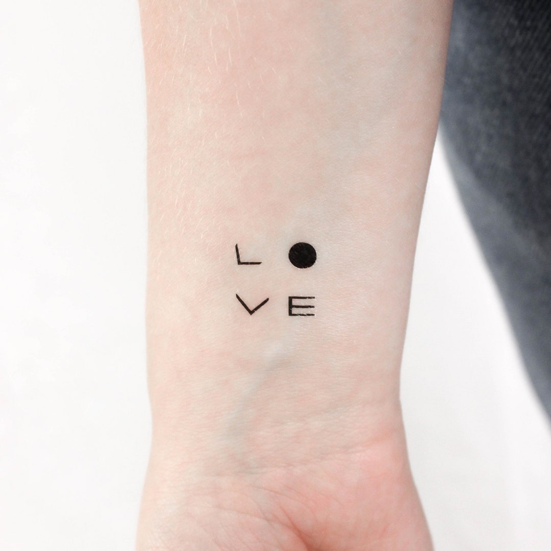 Abstract Love Temporary Tattoo (set of 3) - Etsy