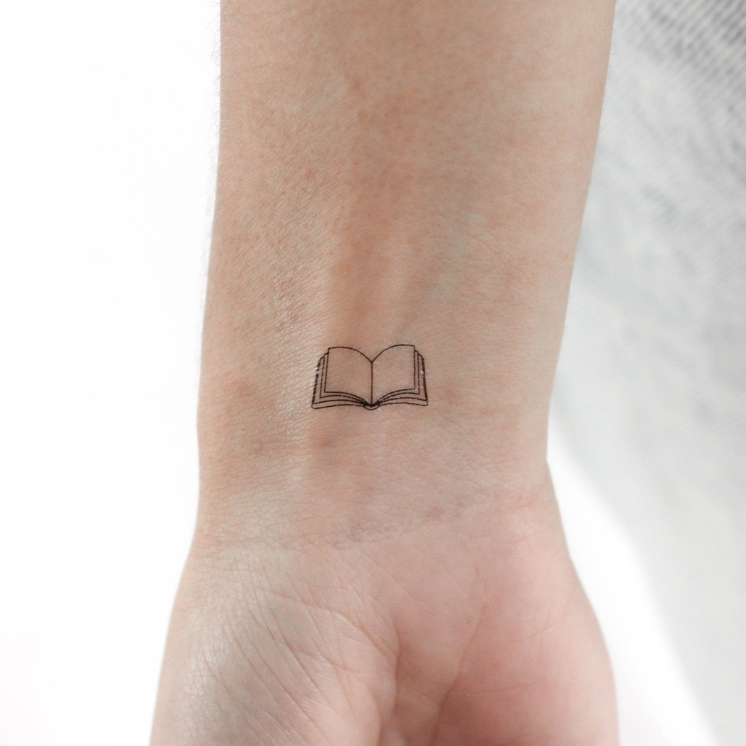 Open Book Temporary Tattoo (set of 3) - Etsy